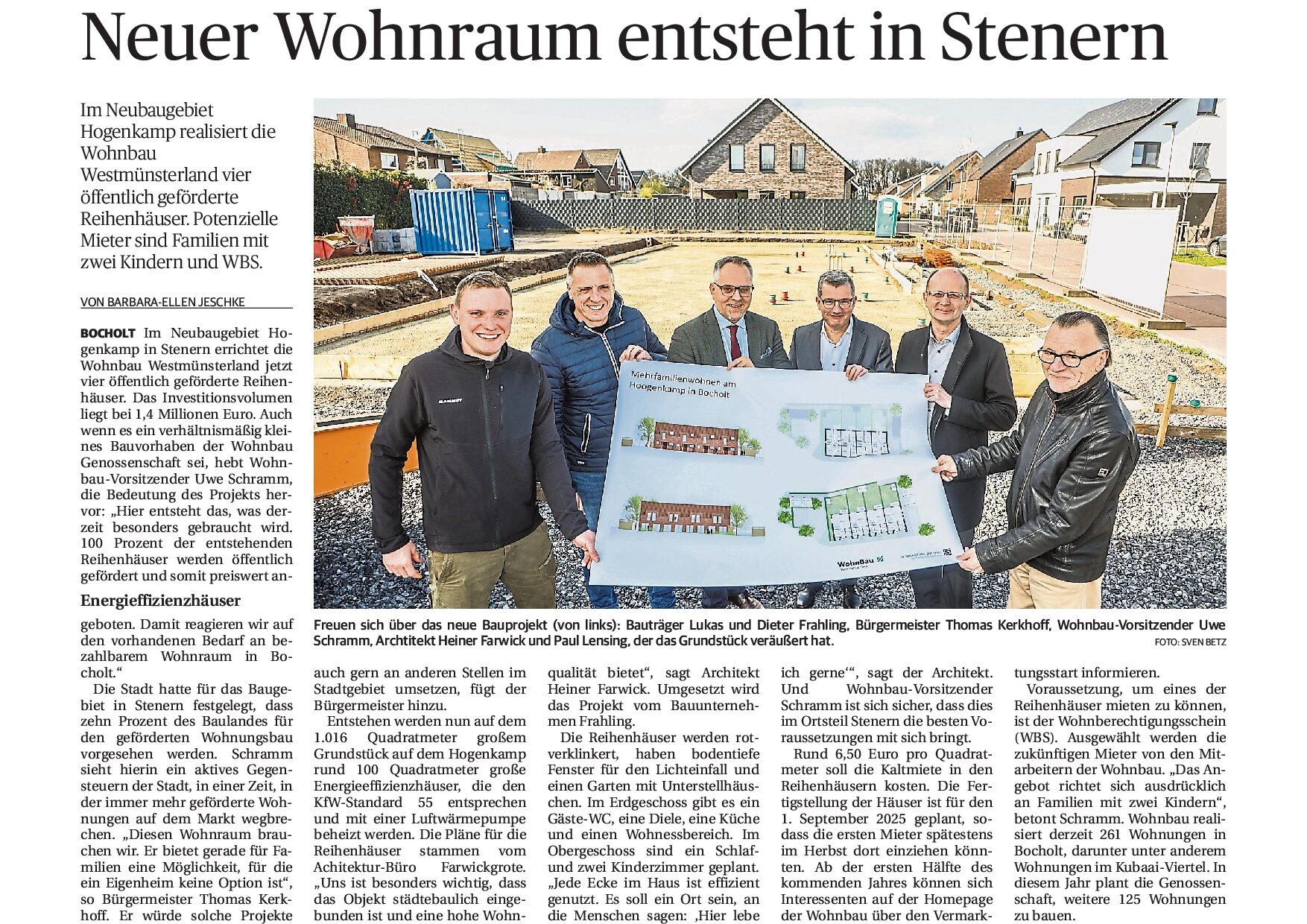 Neuer Wohnraum entsteht in Stenern - Frahling Bau | individuell und ...